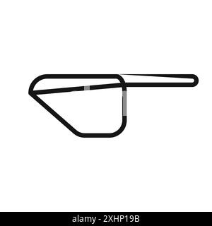 Scoop icon Black line art vector in black and white outline set ...