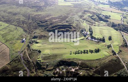 aerial view of Mount Skip Hebden Bridge Golf Club Stock Photo - Alamy
