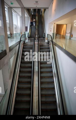 Interior escalators in the National Museum of Contemporary Art, Athens ...
