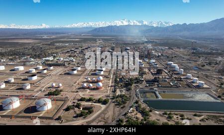 Mendoza, Argentina, July 2, 2024: YPF tanker truck entering the Lujan ...