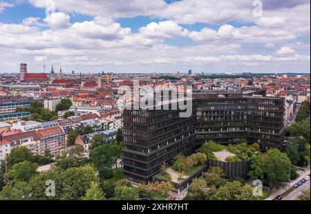 Exterior of modern building of European Patent Office EPO headquarters ...
