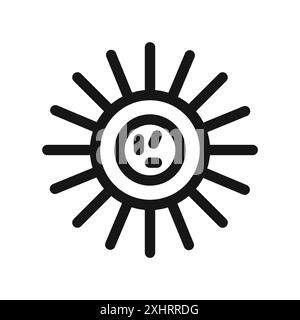 Herpes virus icon Black line art vector in black and white outline set collection sign Stock ...