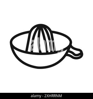 Lemon squeezer icon Black line art vector in black and white outline set collection sign Stock ...