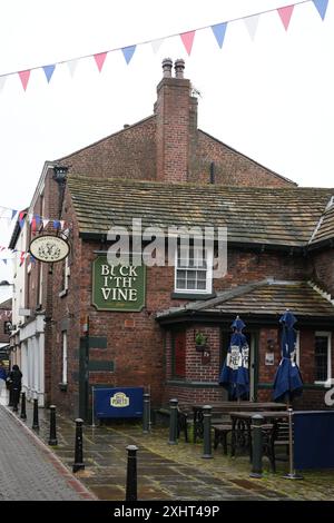 The Buck i'th Vine Pub, 35 Burcough Street, Ormskirk, Lancashire. Image ...