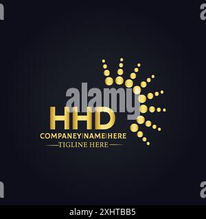 HHD logo. H H D design. White HHD letter. HHD, H H D letter logo design ...