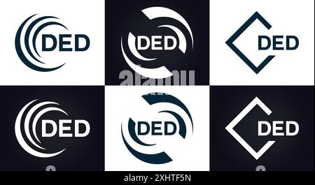 DED logo. D E D design. White DED letter. DED, D E D letter logo design ...