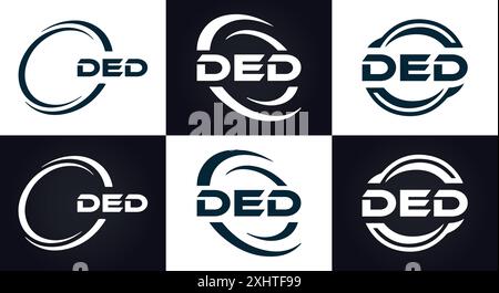 DED logo. D E D design. White DED letter. DED, D E D letter logo design ...