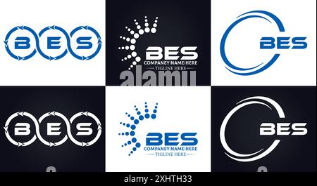 BES logo. B E S design. White BES letter. BES, B E S letter logo design ...