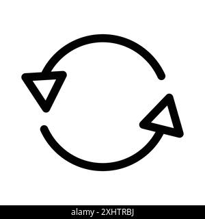 Synchronization icon linear logo mark set collection in black and white ...