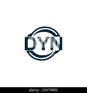 DYN logo. D Y N design. White DYN letter. DYN, D Y N letter logo design ...