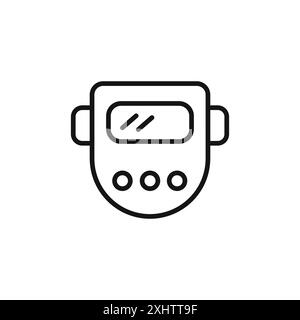 welding shield cover icon outline collection or set in black and white ...