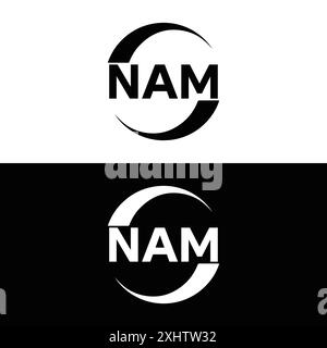 NAM logo. N A M design. White NAM letter. NAM, N A M letter logo design ...