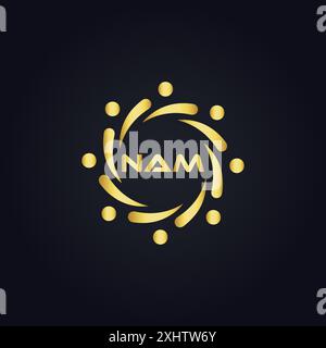 NAM letter logo design for technology company. NAM logo design black ...