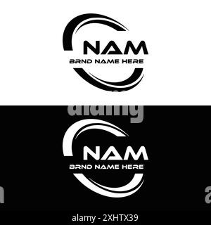 NAM logo. N A M design. White NAM letter. NAM, N A M letter logo design ...