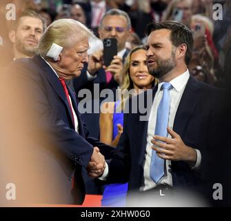 Vice President JD Vance, right, holds a ceremonial swearing-in for Sen ...
