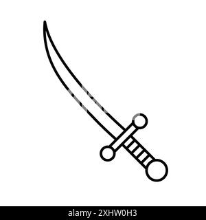 dagger icon linear logo mark set collection in black and white for web ...