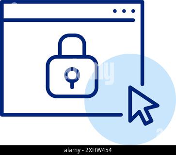 Trusted website, information safety vector on black background icon ...