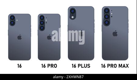 Iphone 16 design. 16, pro, plus, SE, Apple mockup. Back side of the ...