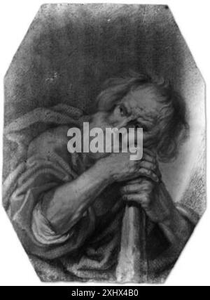 A drawing by Karel van Mander III depicting the apostle John Stock ...