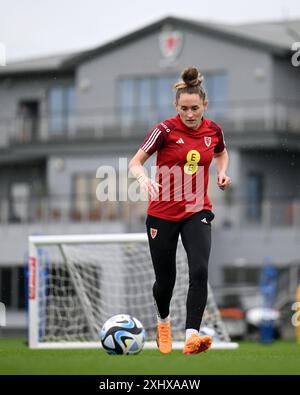 CARDIFF, UK. 15th July, 2024. Wales' Amy Richardson during a training ...