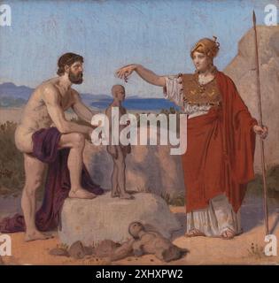 Constantin Hansen - Prometheus Moulding Man from Clay Stock Photo - Alamy