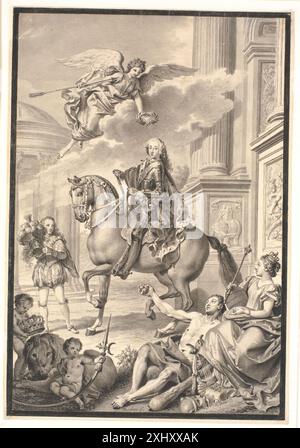 Drawing by Marcus Tuscher depicting Frederik Wilhelm Holstein in the ...