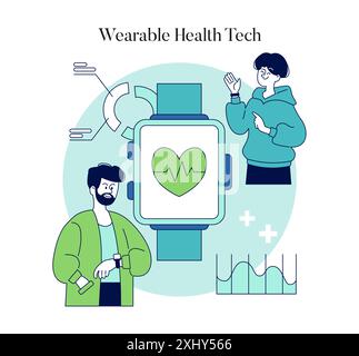 Biohacking concept. Individuals using wearable technology to track ...