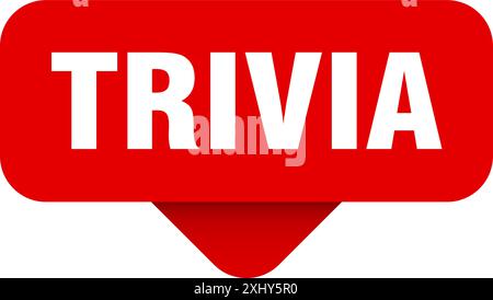trivia sticker. trivia sign on transparent background. rectangular ...
