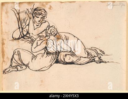 Sappho and the myth tile Abildgaard, Nicolai 1743 - 1809 Drawing ...