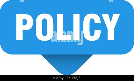 policy sticker. policy sign on transparent background. rectangular ...
