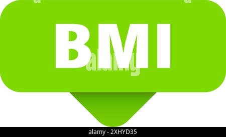bmi sticker. bmi sign on transparent background. rectangular button ...