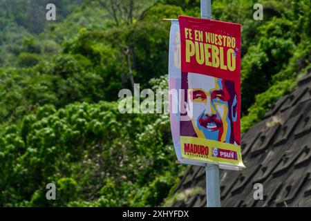 Billboards and murals in the streets of Caracas, campaigning for ...