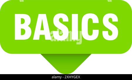 basics sticker. basics sign on transparent background. rectangular ...