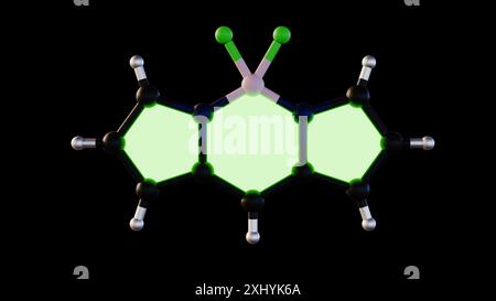 3D rendering of BODIPY: A bright dye for research, glowing for cell ...