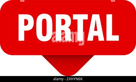 portal sticker. portal sign on transparent background. rectangular ...