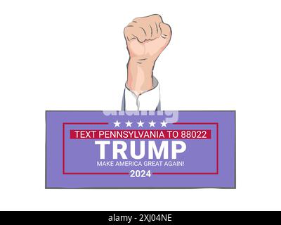 2024 Donald Trump Campaign Emblem ,Isolated on white background Stock ...