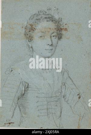 Half-length drawing by Ottavio Mario Leoni depicting a man turned to ...