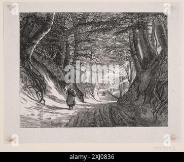 A xylograph print by F. Hendriksen after Christian Winther depicting ...
