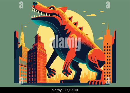 Dogzilla vector illustration Stock Vector Image & Art - Alamy