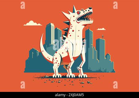 Dogzilla vector illustration Stock Vector Image & Art - Alamy