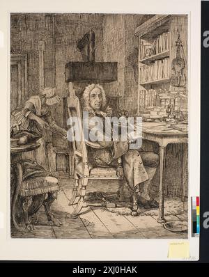 Drawing by Wilhelm Marstrand depicting Danish painter Christen Købke ...