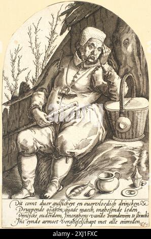 Pieter Goos, Bonde, satire over drukkenskab Stock Photo - Alamy