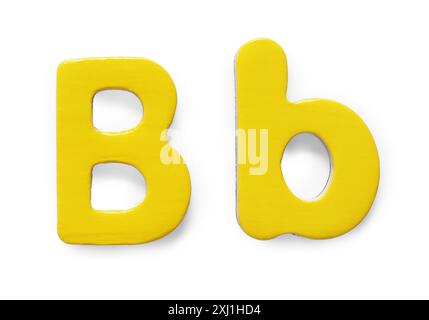 Uppercase and lowercase yellow magnetic letter R isolated white Stock ...