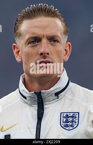 Jordan Pickford seen during UEFA Euro 2024 game between national teams ...