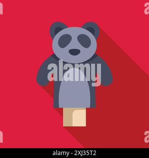 panda hand puppet cartoon vector illustration Stock Vector Image & Art ...