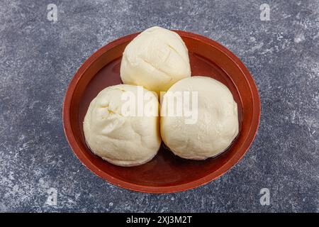 Traditional Turkish Cuisine Ghee or clarified butter in wooden bowl ...