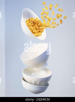 flying bowls and cereal Stock Photo - Alamy