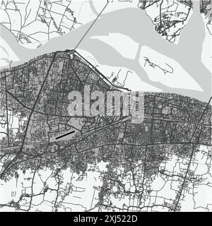 Vector map of Patna, India. Urban city road map poster illustration ...