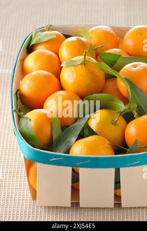 Punnet of clementines Stock Photo - Alamy