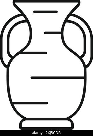 Ancient greek ceramic amphora for storing wine or olive oil, standing ...